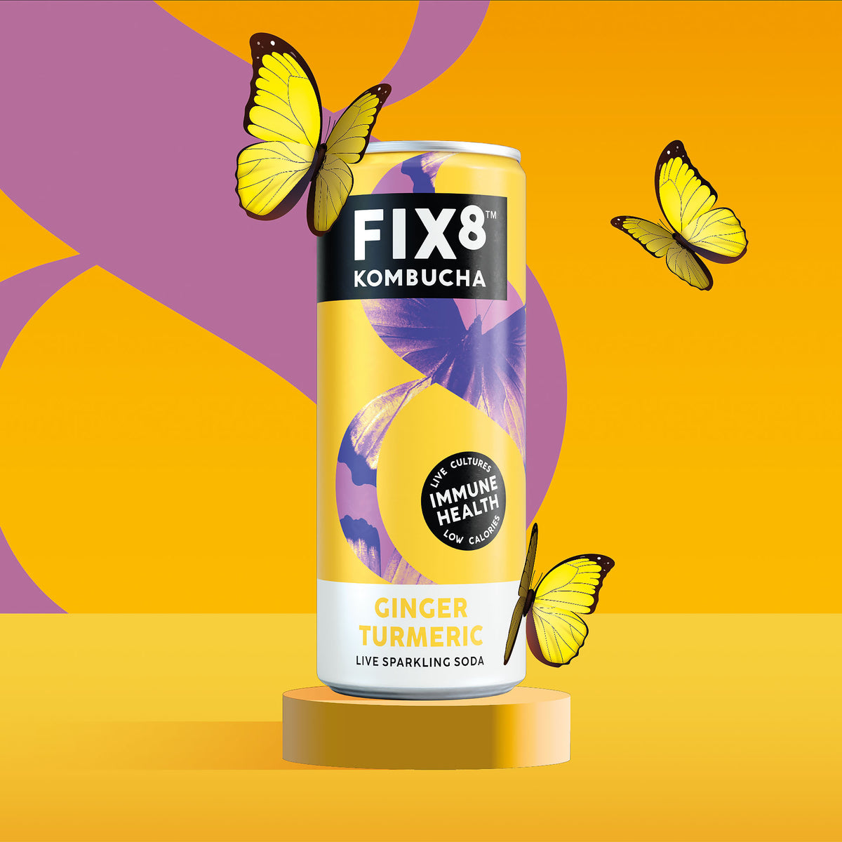 Fix8 Ginger Turmeric Kombucha 250ml | Planet Organic