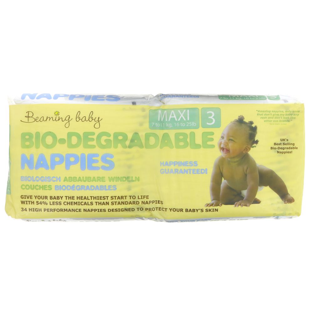 Beaming Baby Nappy - Maxi 34 units | Planet Organic