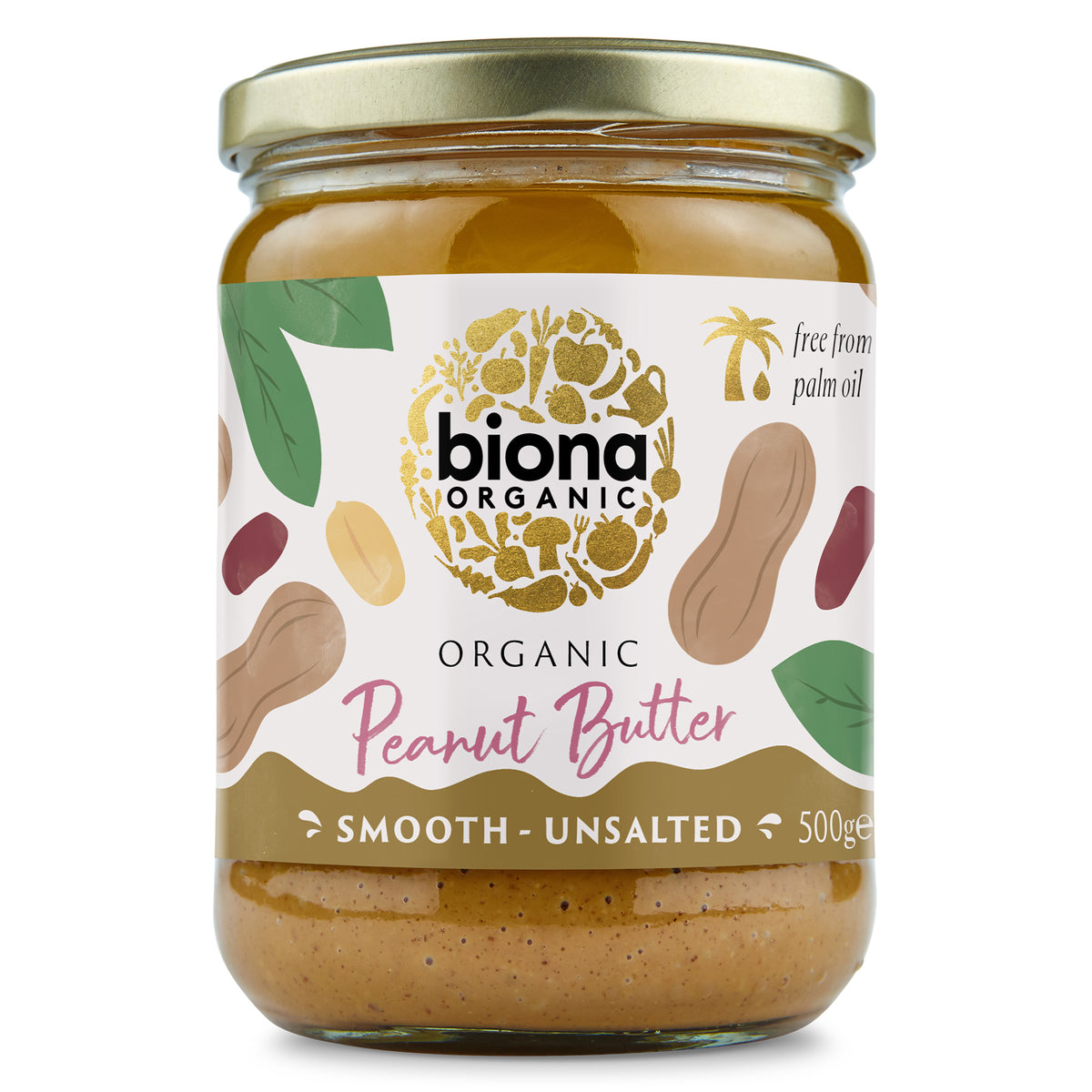 Biona Peanut Butter Organic Smooth no Salt 500g | Planet Organic