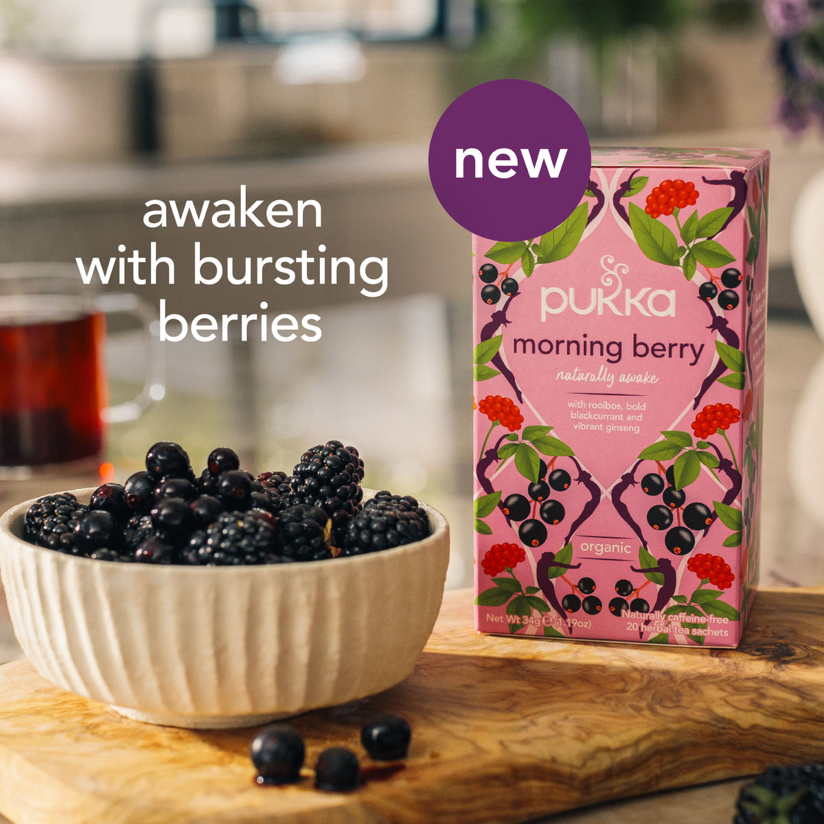 Pukka Herbs Morning Berry Organic 20 Tea bags | Planet Organic