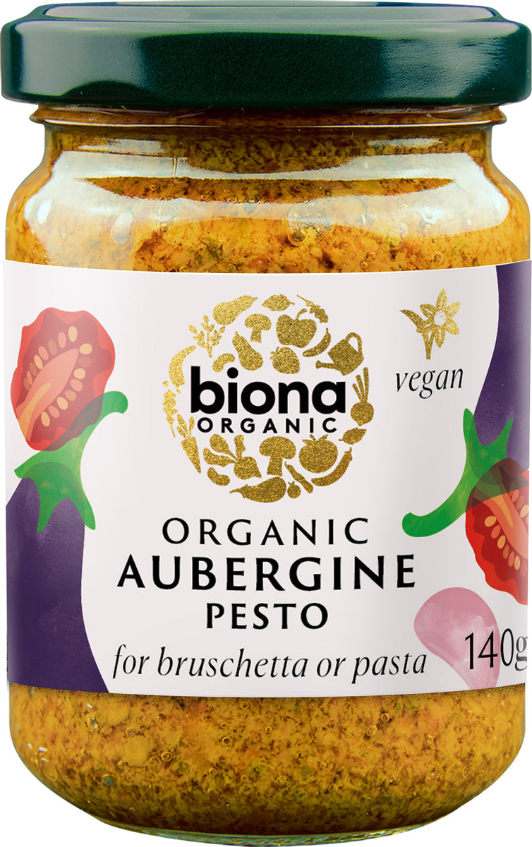 Biona Organic Aubergine Pesto 140g | Planet Organic