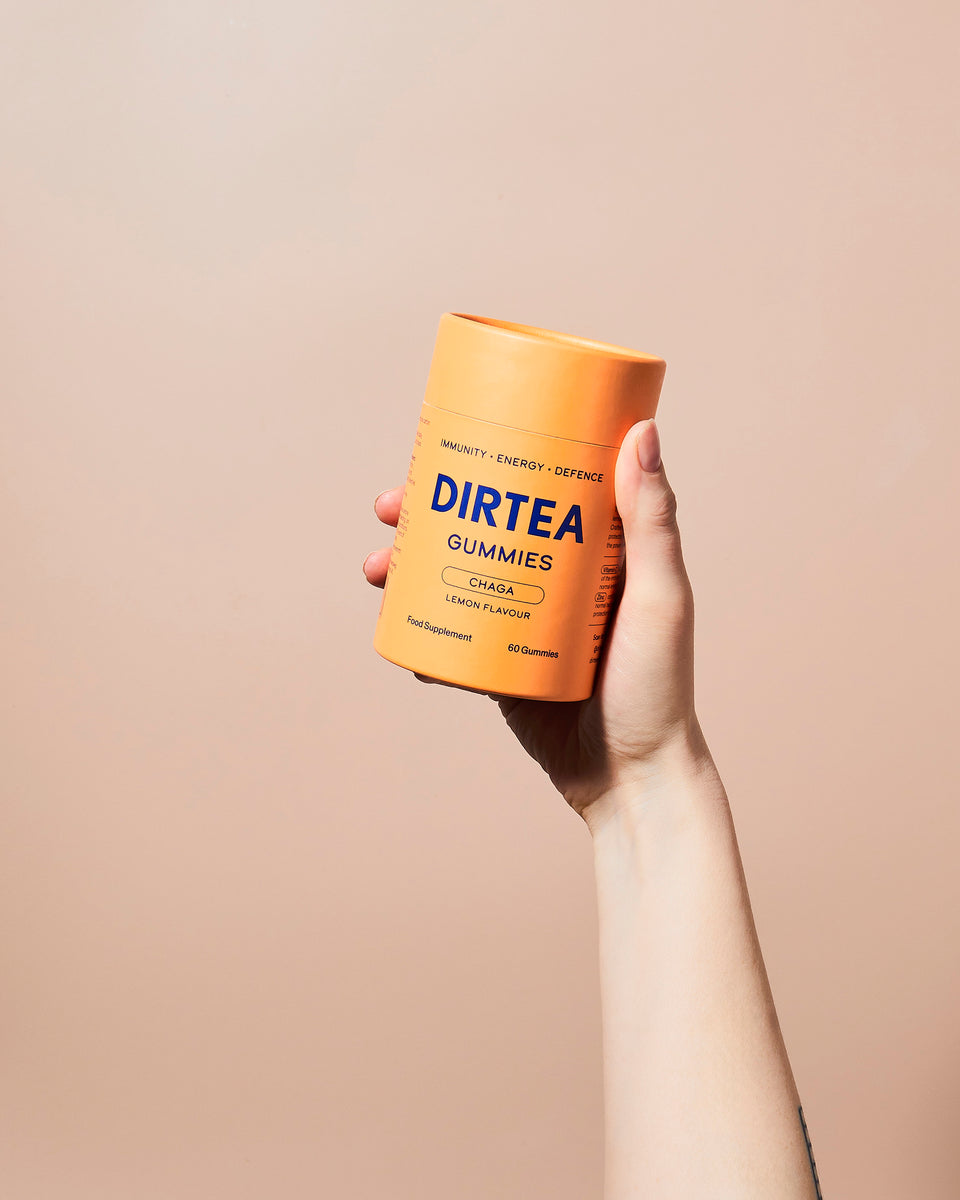 Dirtea Gummies Chaga Lemon Flavour 60 pcs | Planet Organic