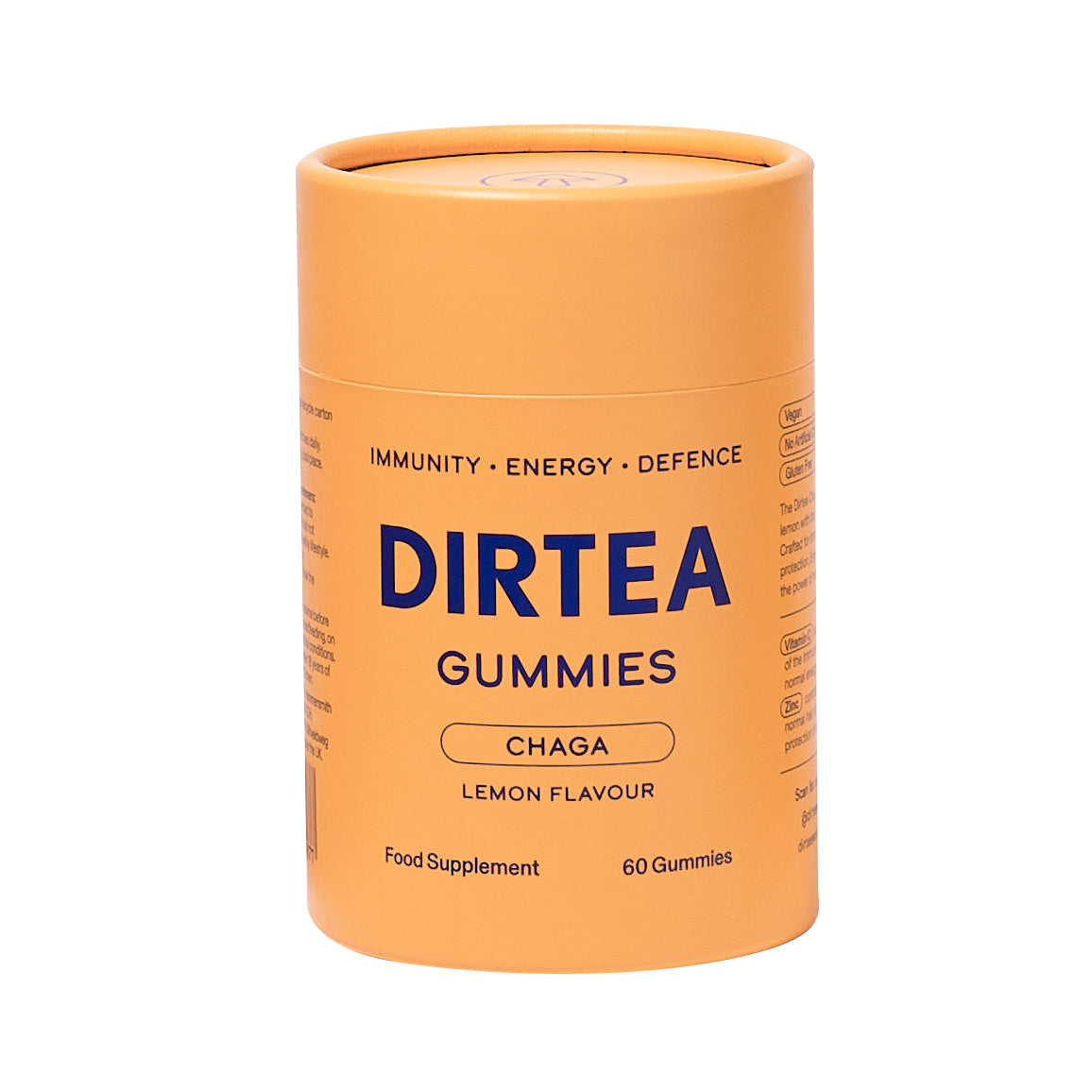Dirtea Gummies Chaga Lemon Flavour 60 pcs | Planet Organic