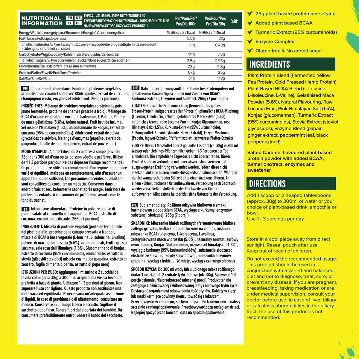 Perform Plant Protein Salted Maca Caramel 266g | Planet Organic