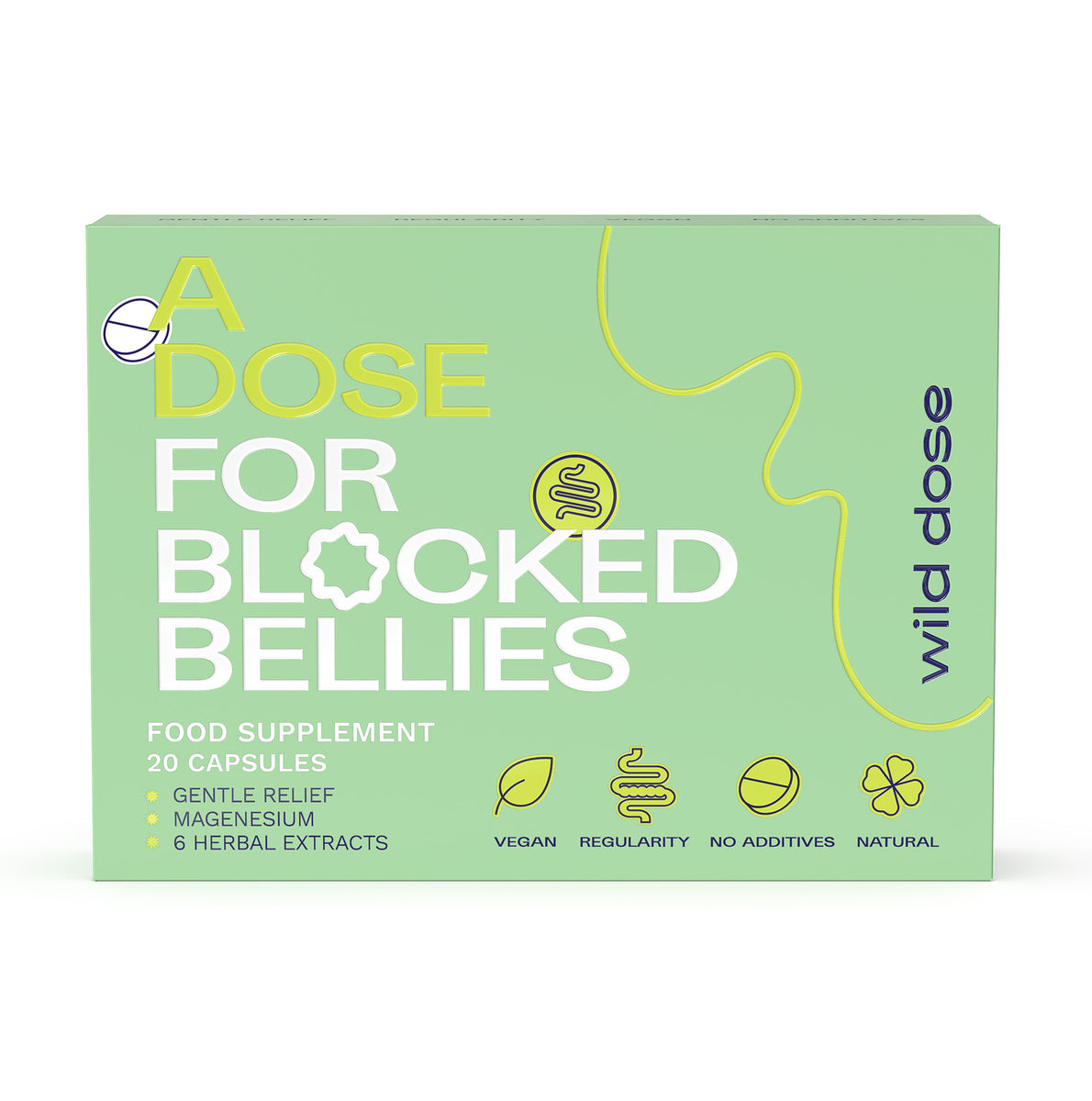 Wild Dose A Dose For Blocked Bellies 20 Caps | Planet Organic