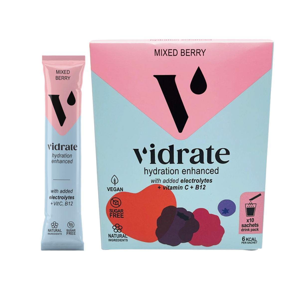 Vidrate Mixed Berry Hydration Sachet 10 Sachets | Planet Organic