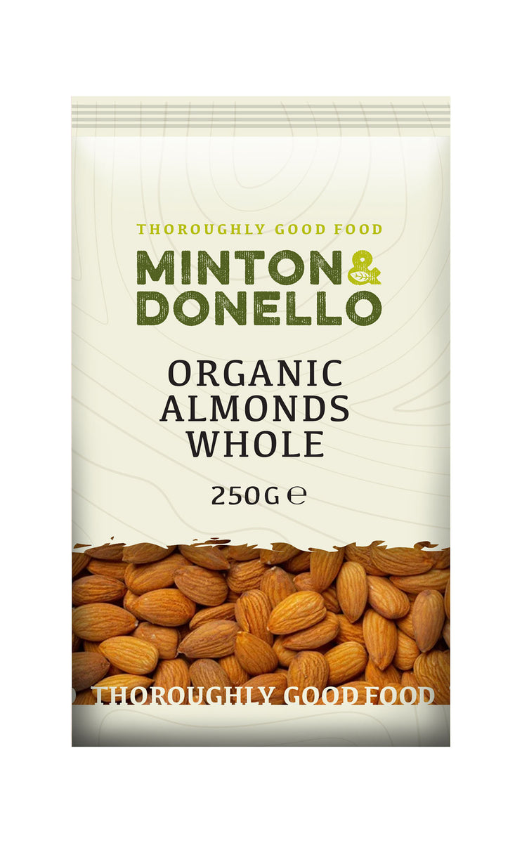 Minton & Donello Organic Whole Almonds 250g | Planet Organic