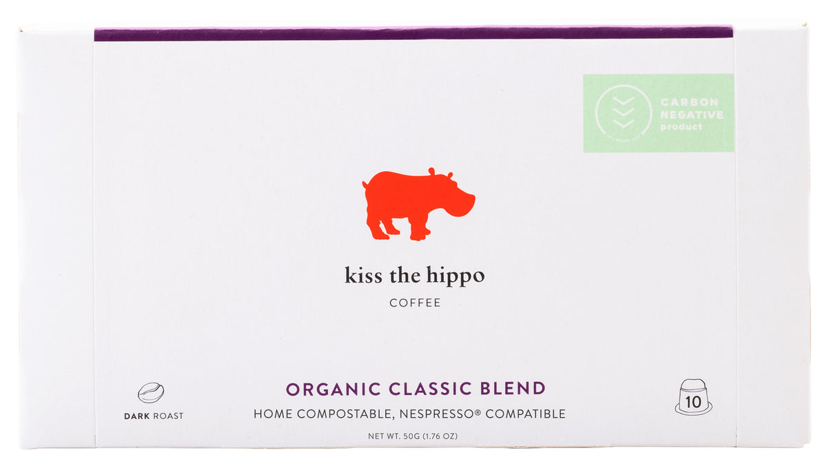 Kiss the Hippo Coffee Organic Classic Blend Pods 10 pods | Planet Organic