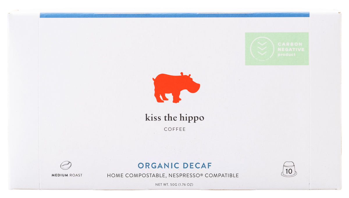 Kiss the Hippo Coffee Organic Decaf Blend Pods 10 pods | Planet Organic