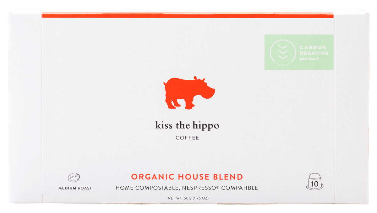 Kiss the Hippo Coffee Organic House Blend Pods 10 pods | Planet Organic