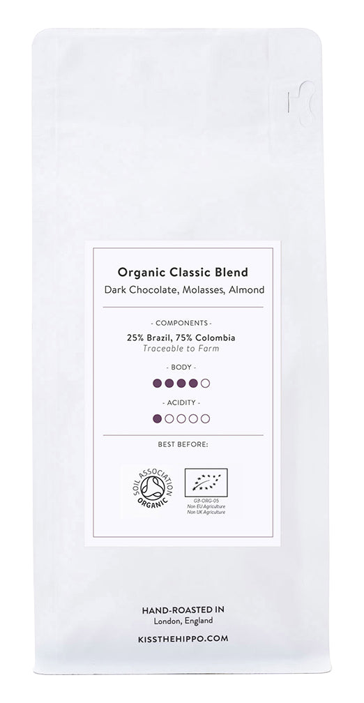 Kiss the Hippo Coffee Organic Classic Blend 250g (Whole Bean) 250g ...