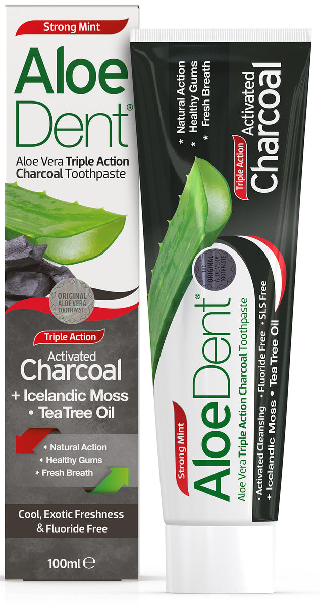 Aloedent Charcoal Toothpaste 100ml | Planet Organic