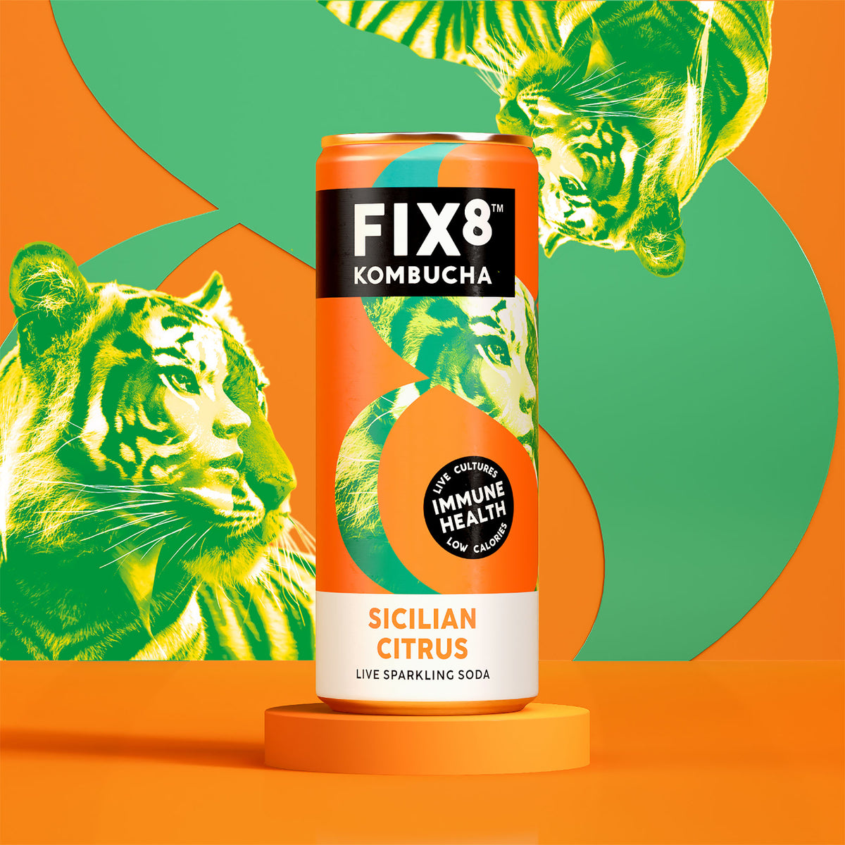 Fix8 Sicilian Citrus Kombucha 250ml | Planet Organic