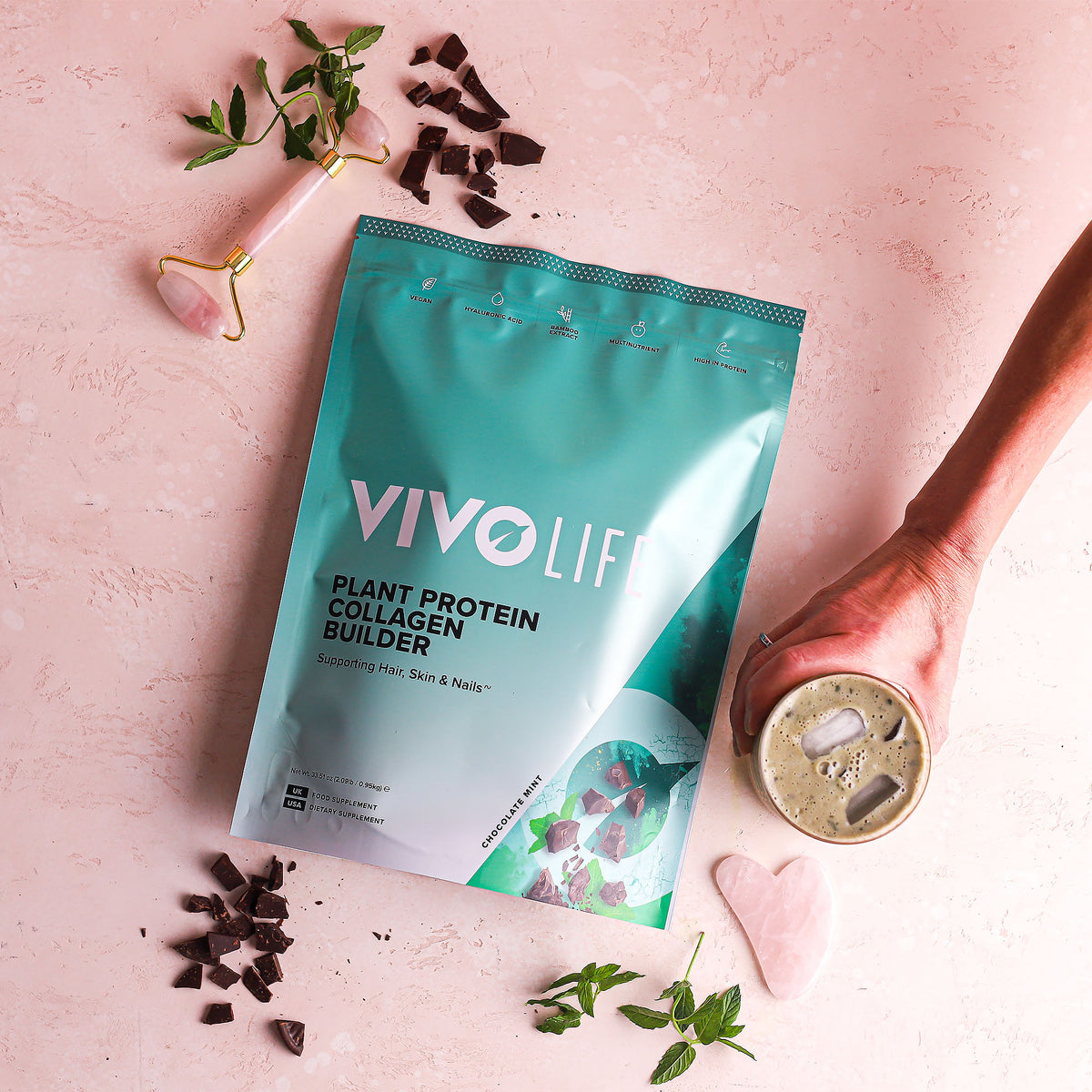 Vivo Life Collagen Builder: Chocolate Mint 950g | Planet Organic