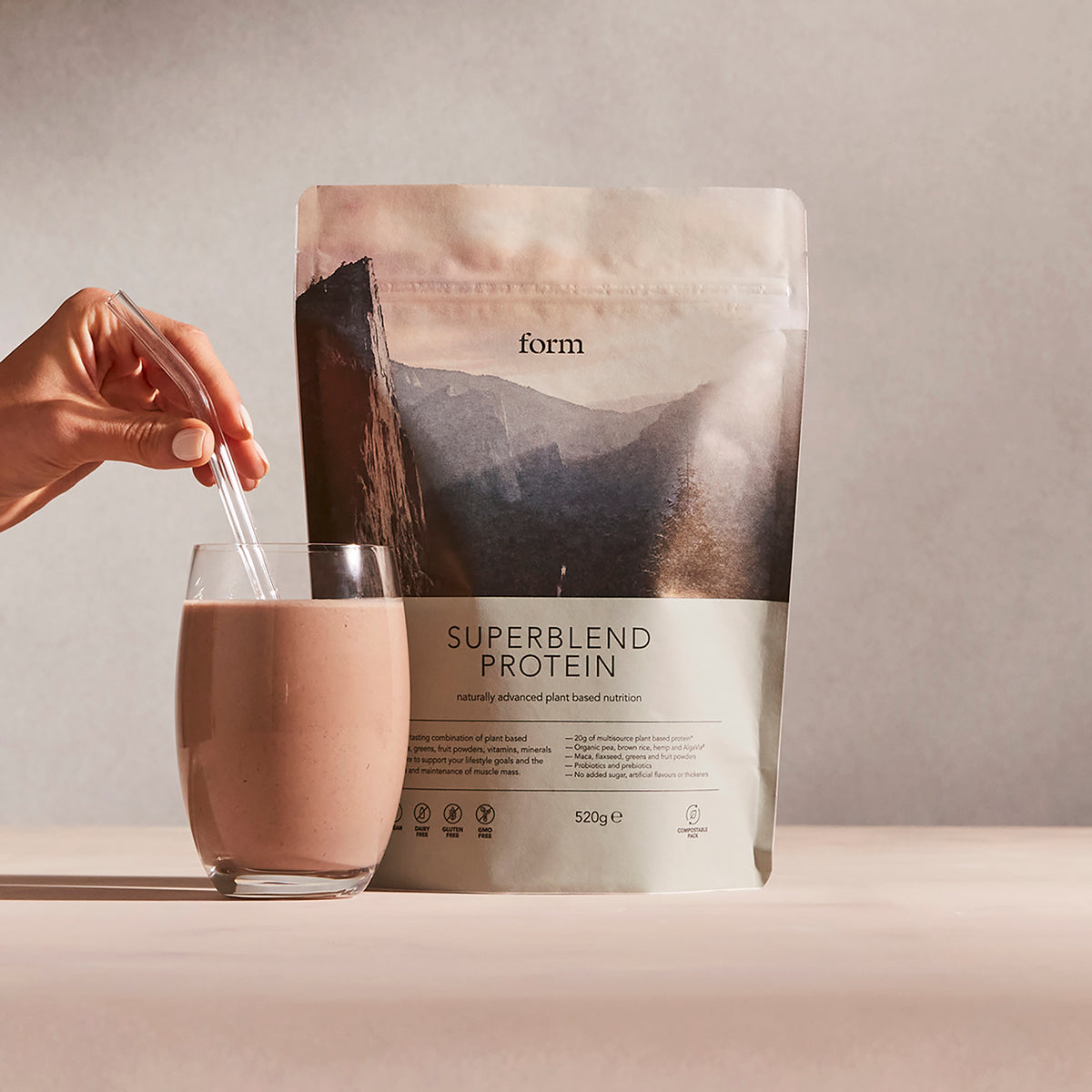 Form Superblend Protein - Chocolate Peanut 520g | Planet Organic