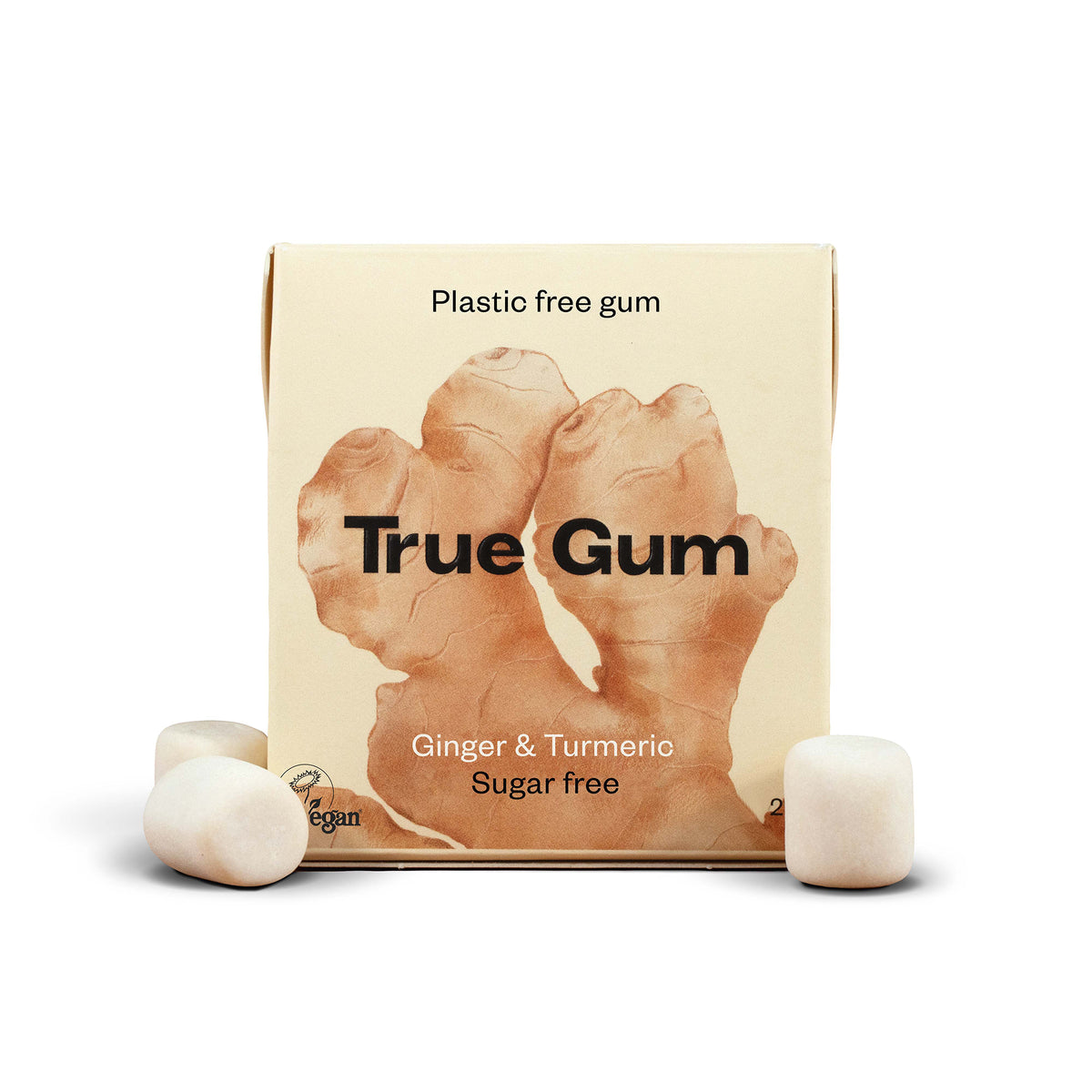 True Gum Plastic Free Chewing Gum with the Taste of Ginger & Turmeric ...