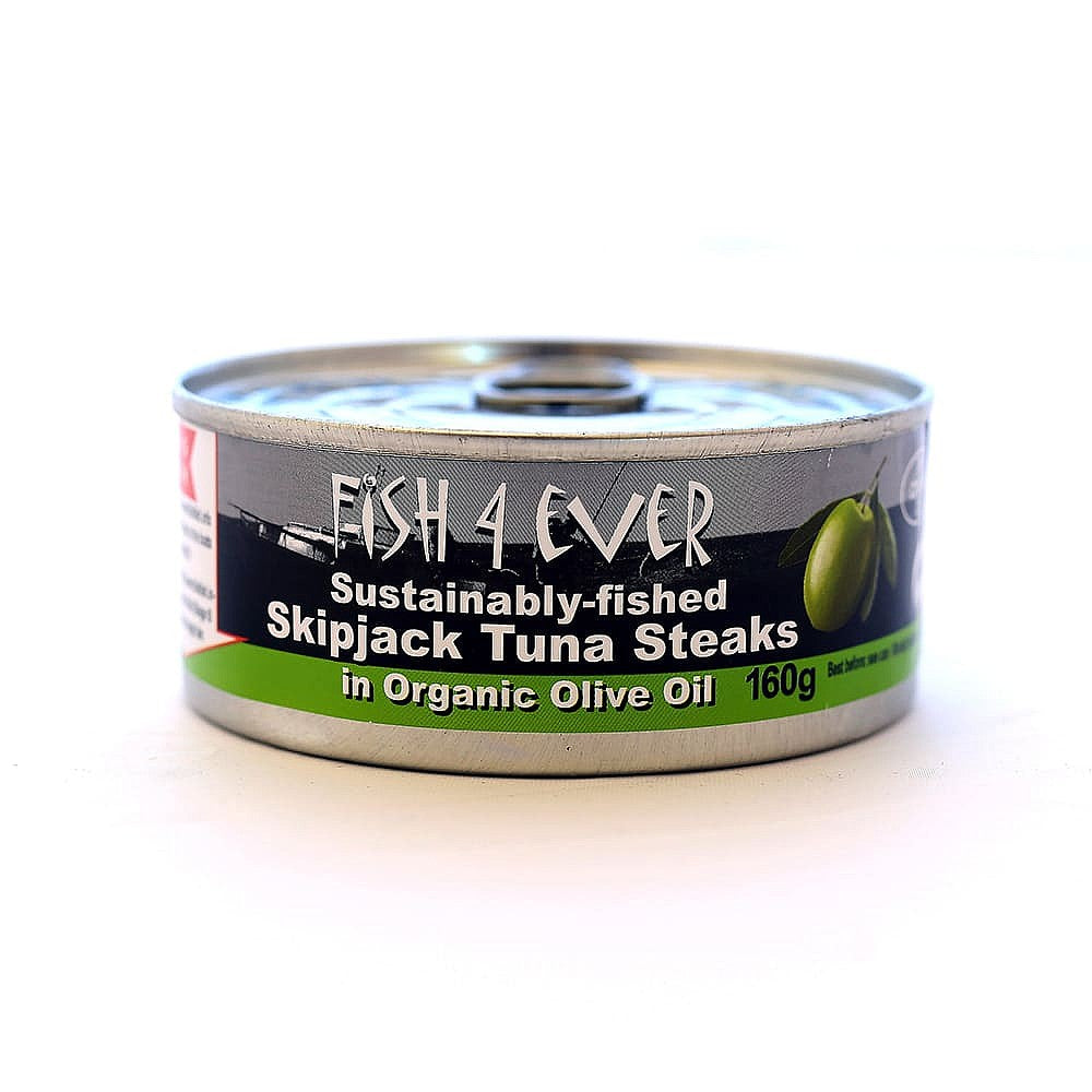Fish4Ever Skipjack Tuna Steak in Organic Olive Oil 160g | Planet Organic