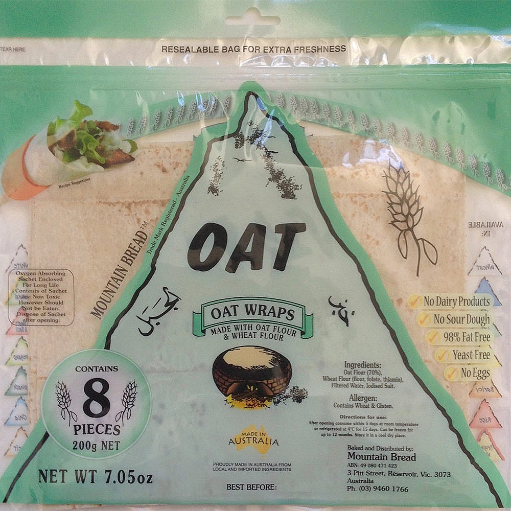 Mountain Bread Oat Wraps 200g | Planet Organic