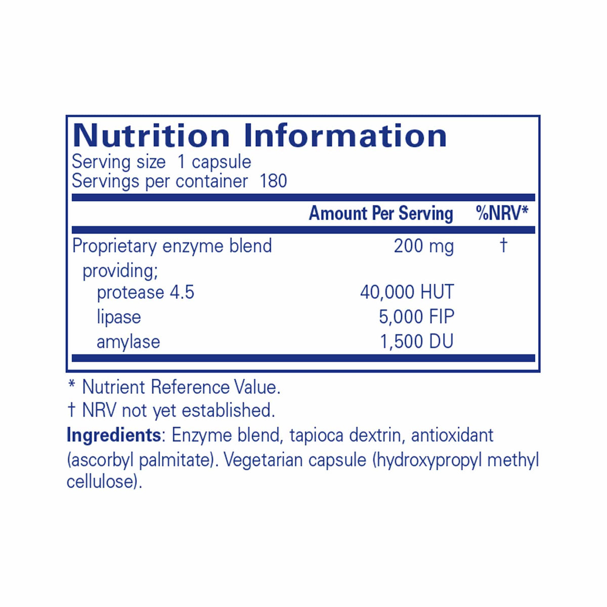 Pure Encapsulations Pancreatic VegEnzymes 180 caps | Planet Organic