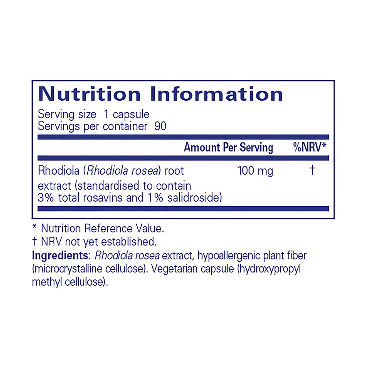 Pure Encapsulations Rhodiola Rosea 90 caps | Planet Organic
